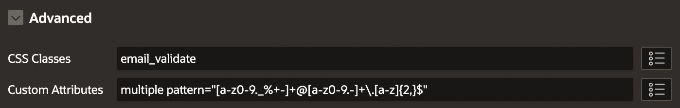 APEX validations: Email address – APEX App Lab